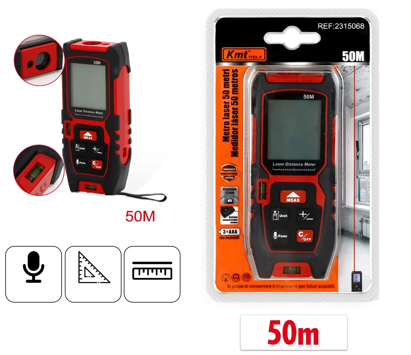 KMT Laserki daljinomer Y-50, 50m