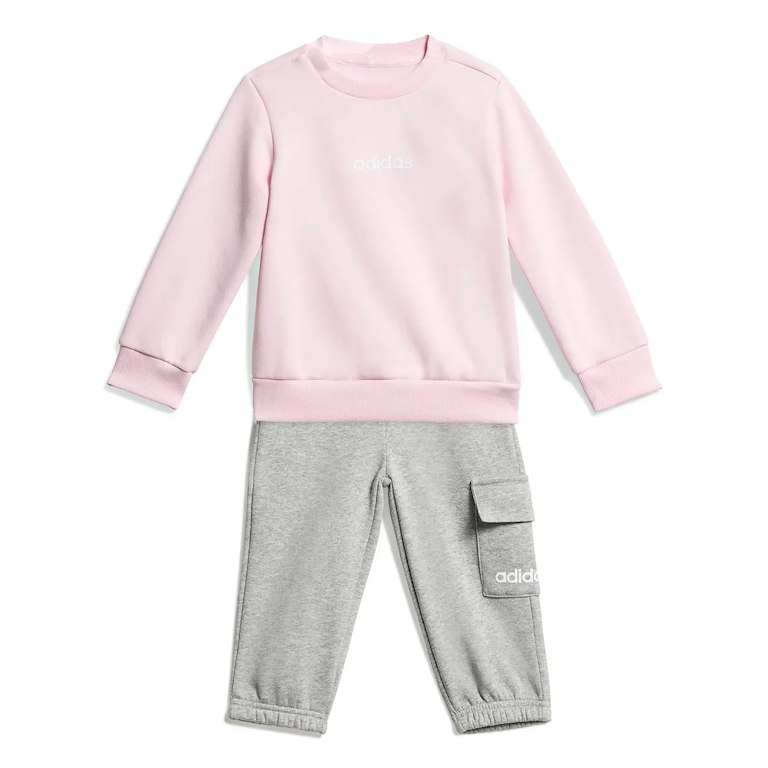 Adidas Komplet trenerka za devojčice I Lin Fl Jog, KB9673, Roze-siva