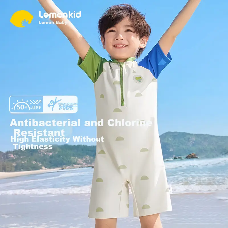 Lemonkid Jednodelni kupaći kostim za dečake, Zeleni