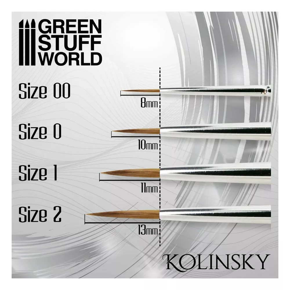 Kolinsky Brush size #2 - SILVER SERIE