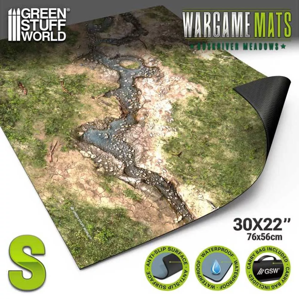 Wargame Mat - 76x56cm (22x32'') - Duskriver Meadows