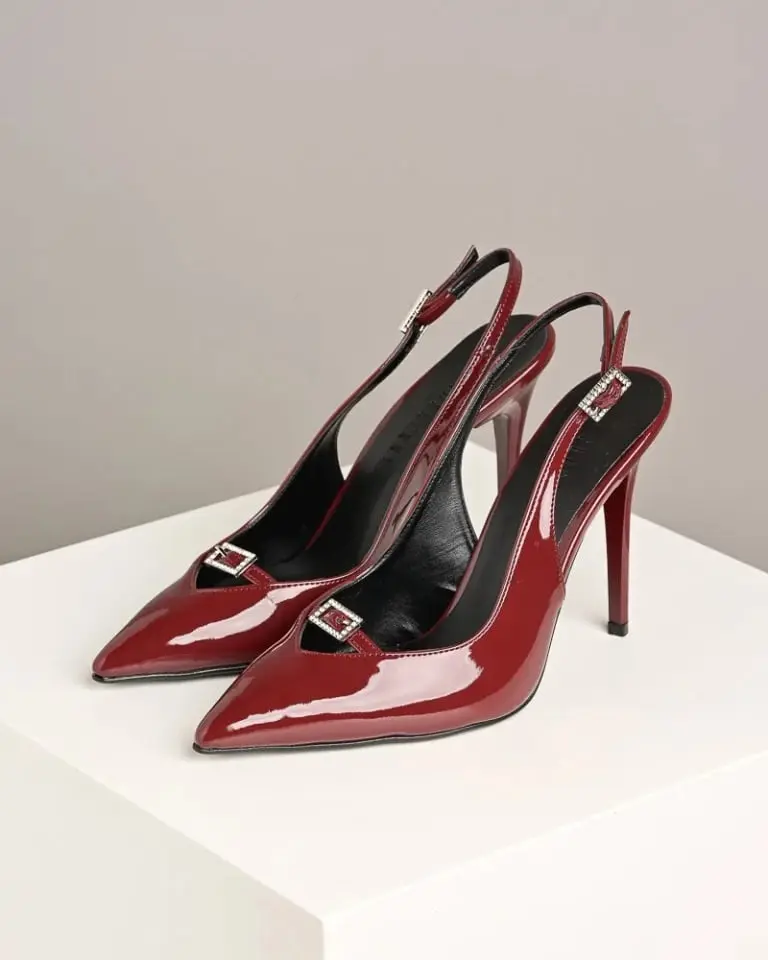Shoeberry Ženske cipele na štiklu 5413, Bordo