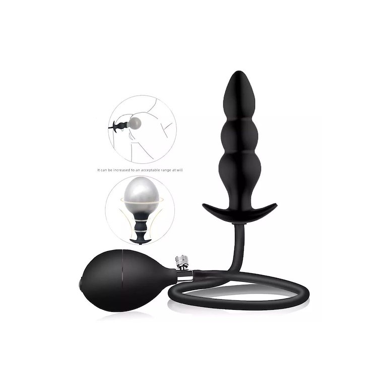 Silikonski naduvavajući analni butt plug (podesiv)