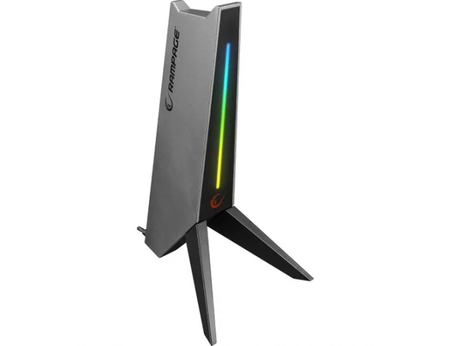 Rampage RM-H20 RGB sivo postolje za slušalice