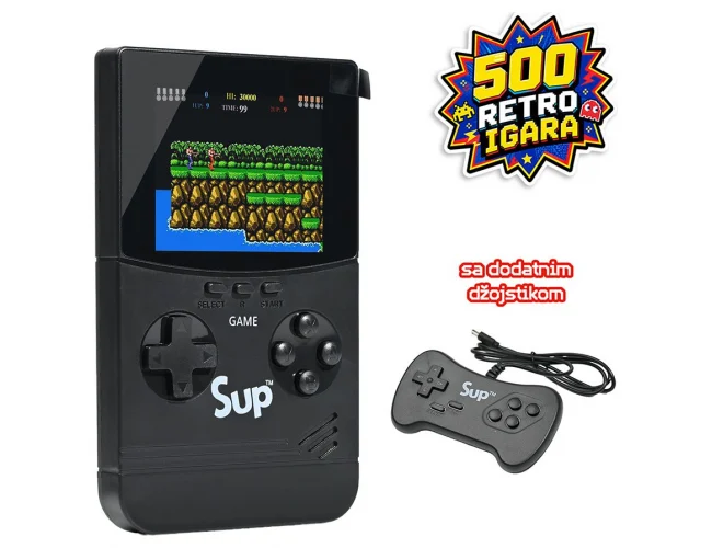 Red Gameboy SUP500 konzola za igranje crna