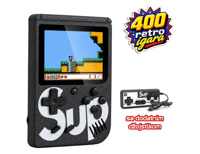 Red Gameboy SUP400 konzola za igranje crna