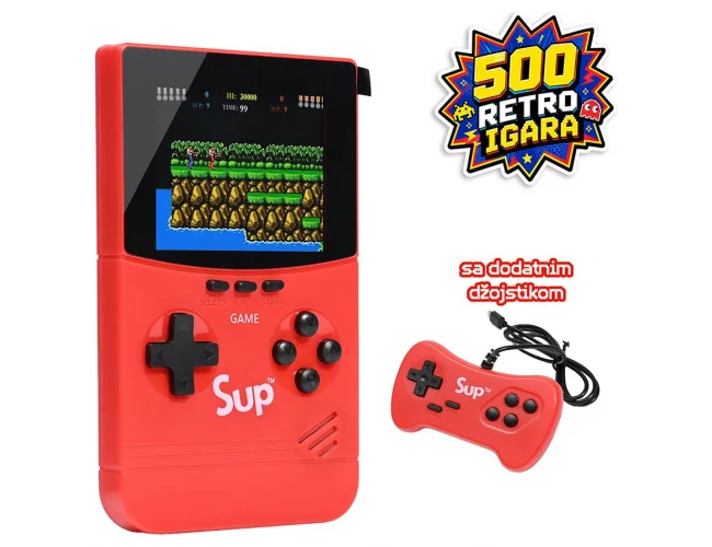 Red Gameboy SUP500 konzola za igranje crvena