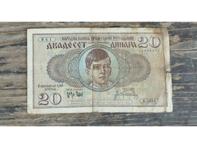 20 DINARA 1936