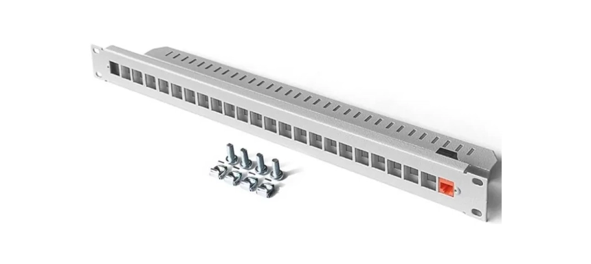 Patch panel za 24 modula RJ45 za rek 19 inca,beli