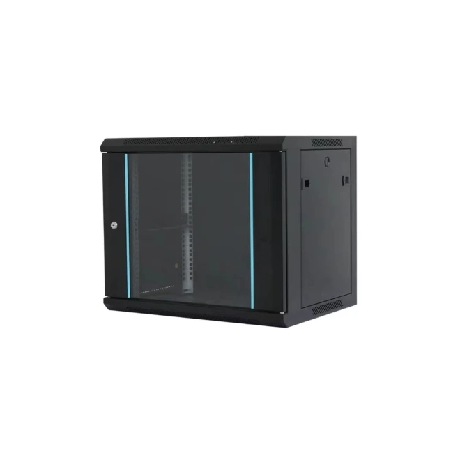 MAXPRO LINE Rack orman nazidni, 9U, 600x600, staklena vrata