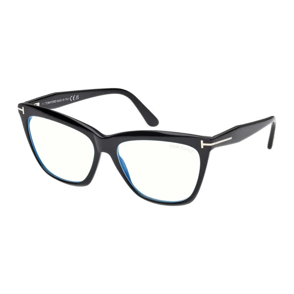 Tom Ford Ženski okvir za dioptrijske naočare Blue Block 0FT6064-B 156, Crni