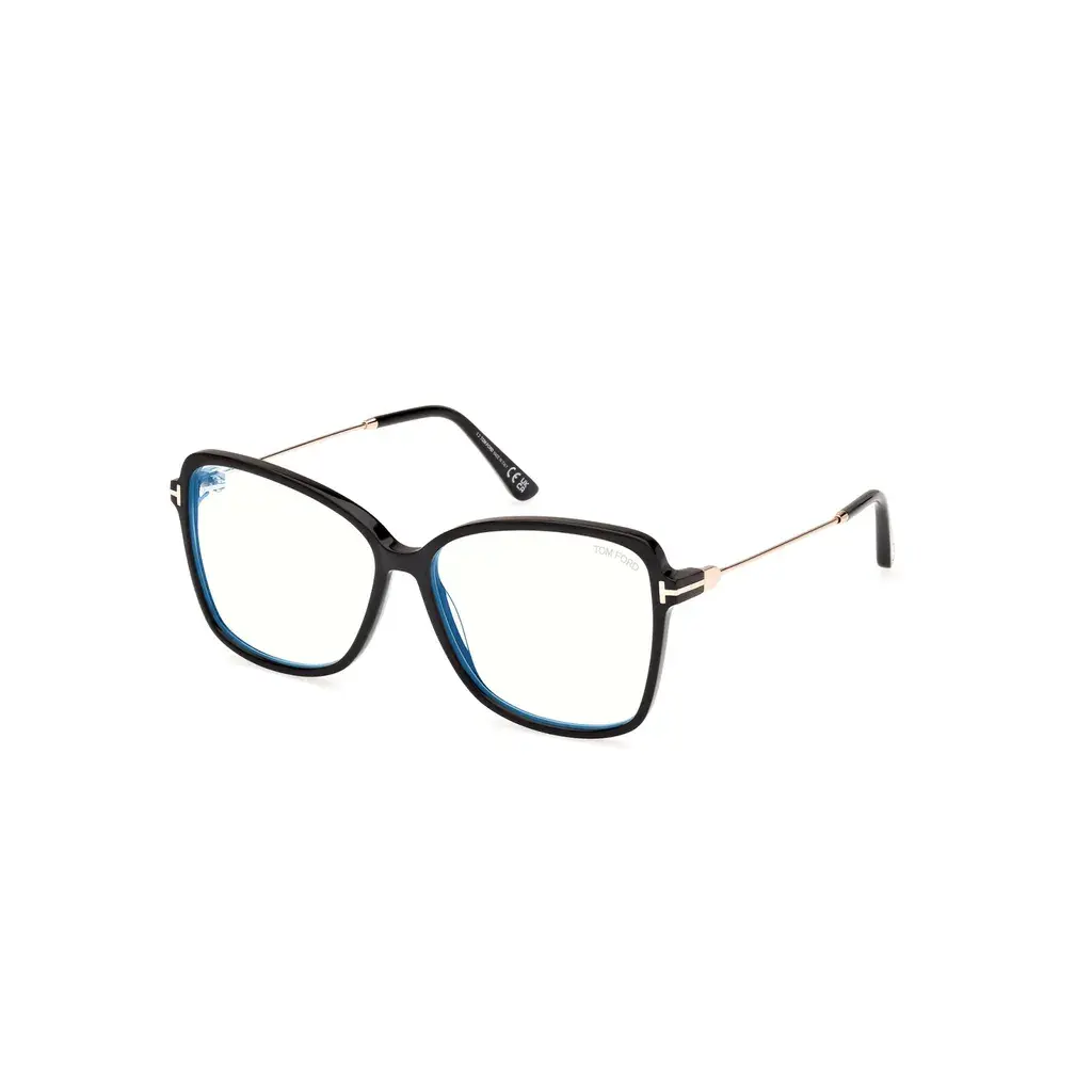 Tom Ford Ženski okvir za dioptrijske naočare Blue Block 0FT5953-B 155, Crni