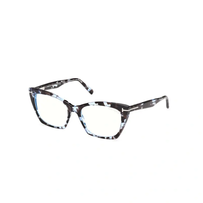Tom Ford Ženski okvir za dioptrijske naočare Blue block 0FT5709-B 56A54, Crno-beli
