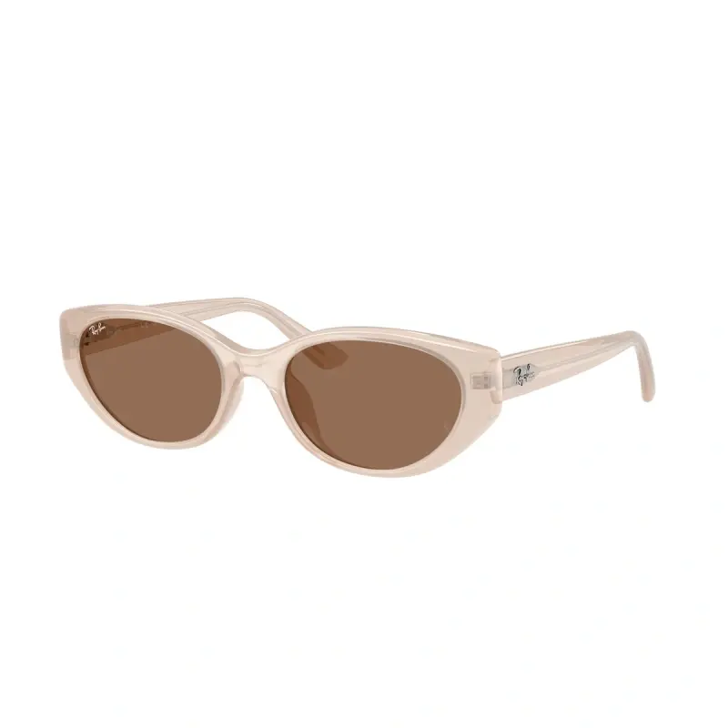Ray-Ban Ženske naočare za sunce 0RB4457D 678673, Ovalne, Bež