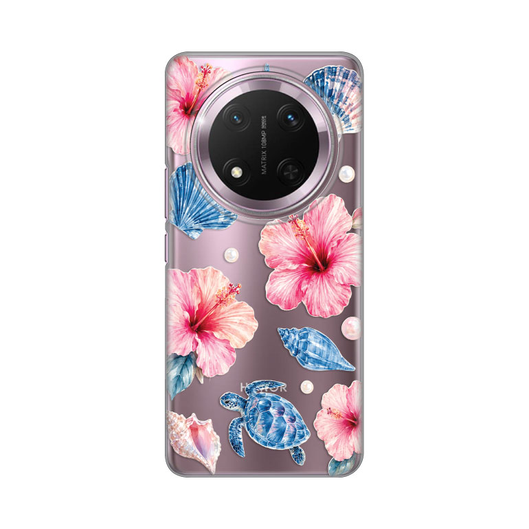 Zastitna ultra tanka (skin) maska / futrola PRINT - Huawei Honor Magic 7 lite Hibiscus Sea