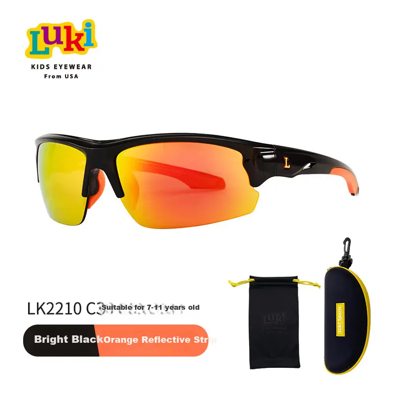 Luki Unisex naočare za sunce, Crno-narandžaste