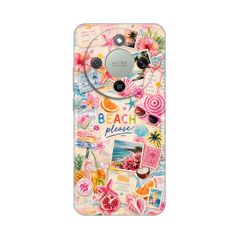 Zastitna ultra tanka (skin) maska / futrola PRINT - Huawei Honor Magic 8 Lite Beach Please
