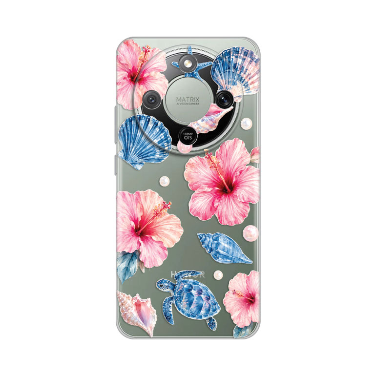 Zastitna ultra tanka (skin) maska / futrola PRINT - Huawei Honor Magic 8 Lite Hibiscus Sea