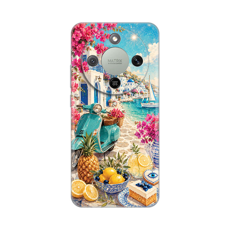 Zastitna ultra tanka (skin) maska / futrola PRINT - Huawei Honor Magic 8 Lite Summer in Greece