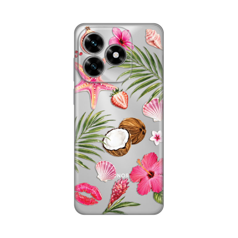 Zastitna silikonska maska (futrola) PRINT - Huawei Honor X5c Plus Coconut Paradise