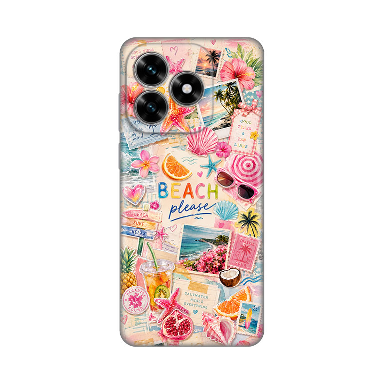 Zastitna ultra tanka (skin) maska / futrola PRINT - Huawei Honor X5c Plus Beach Please