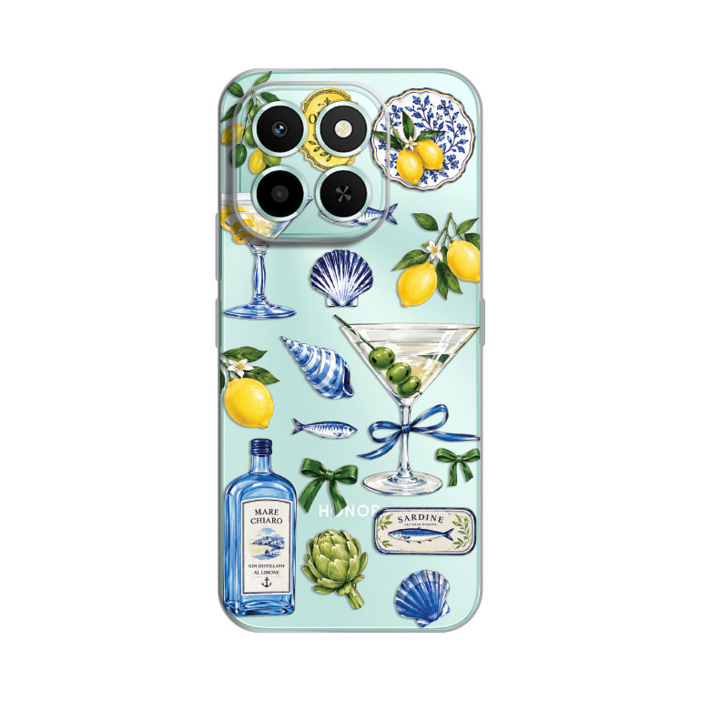 Zastitna silikonska maska (futrola) PRINT - Huawei Honor X6c Mediterranean Martini