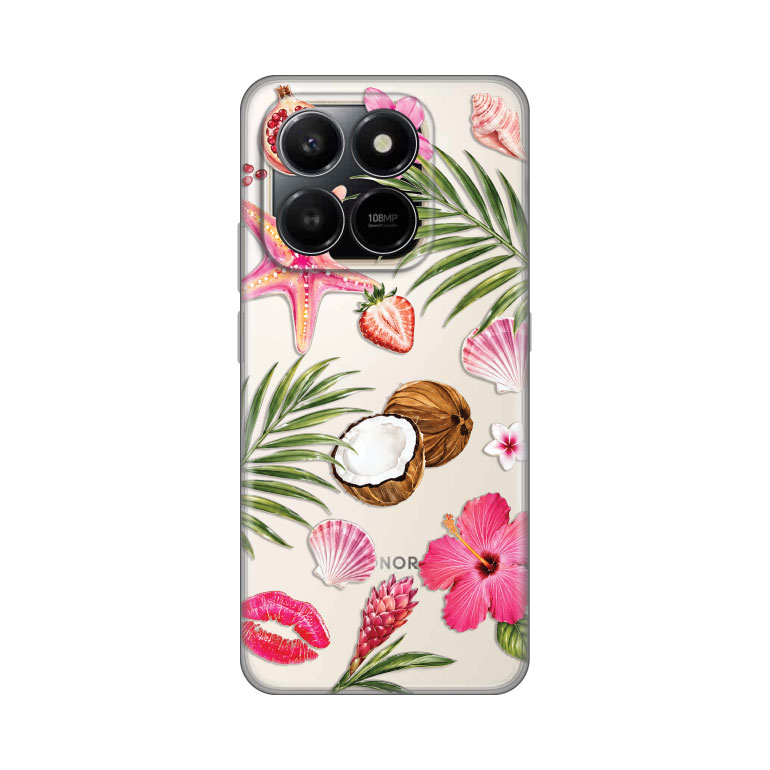Zastitna silikonska maska (futrola) PRINT - Honor X7d 4G/400 Smart 5G Coconut Paradise