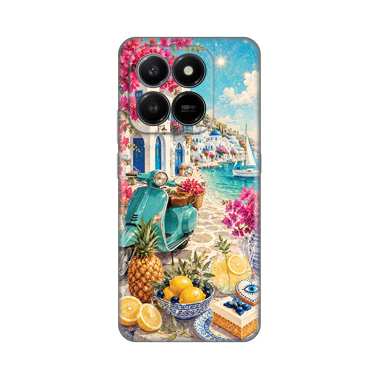 Zastitna ultra tanka (skin) maska / futrola PRINT - Honor X7d 4G/400 Smart 5G Summer in Greece