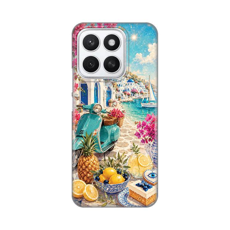 Zastitna ultra tanka (skin) maska / futrola PRINT - Huawei Honor X8c Summer in Greece