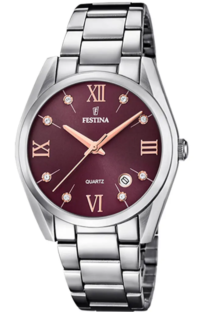 Festina Ženski sat Boyfriend, Bordo-srebrne boje