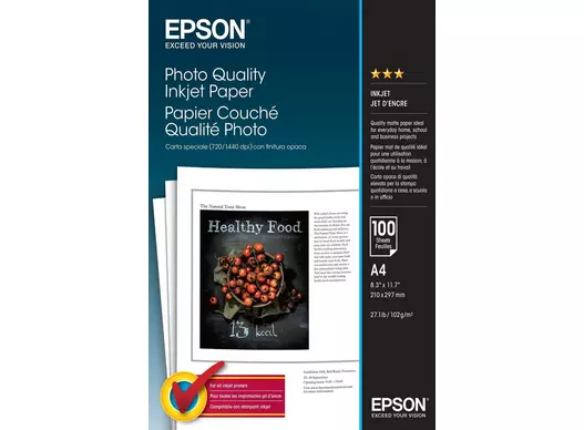 Epson A4 foto papir za inkdžet štampače, 102 g/m², 100 listova