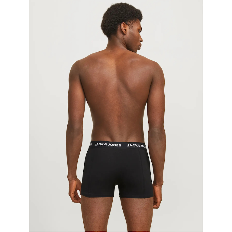 J&J Muške Bokserice JACANTHONY TRUNKS 3 PACK BLACK
