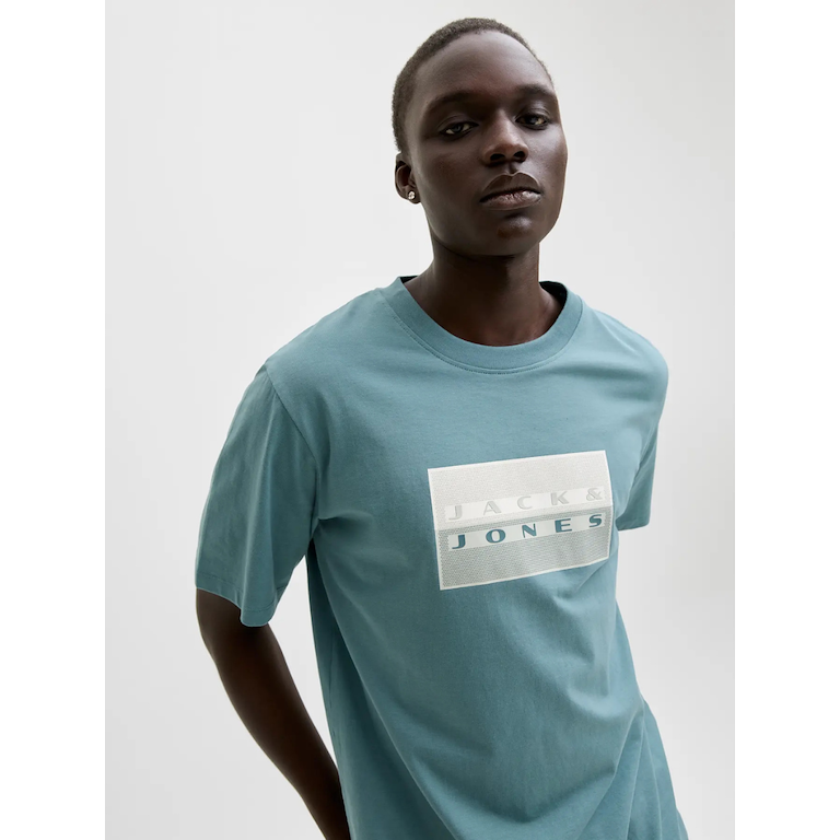 J&J Plava Muška Majica JCOFUSION DOTS PRINT SS CREW
