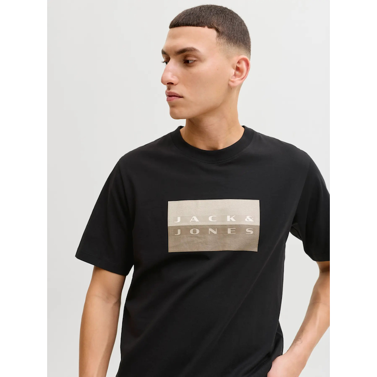 J&J Crna Muška Majica JCOFUSION DOTS PRINT SS CREW