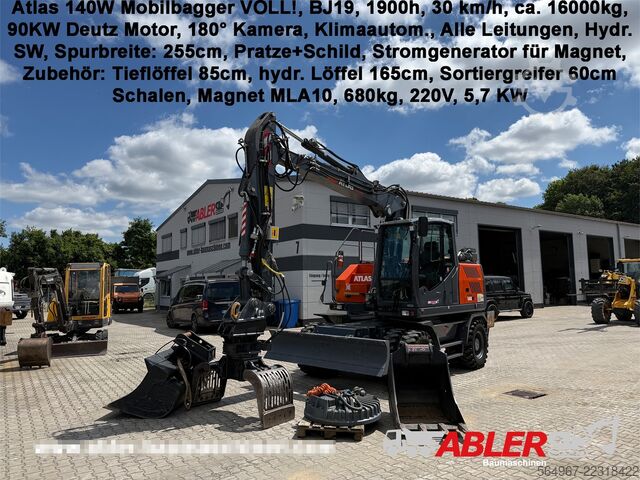 Točkaš bager
ATLAS 140W Mobilbagger Strom für Magnet