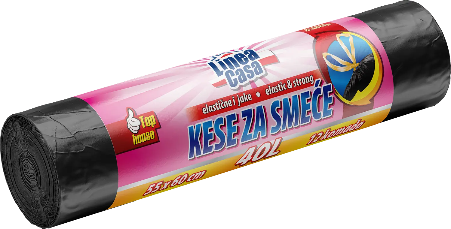 Linea Casa Kese za smeće HD 40l 55x60, Traka, 12 komada