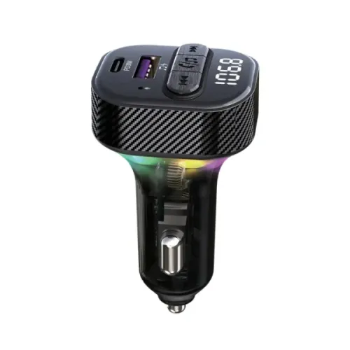 FM TRANSMITER I PUNJAČ KETTZ YARE BLUETOOTH/QC3.1/TYPE-C PD30W/LED