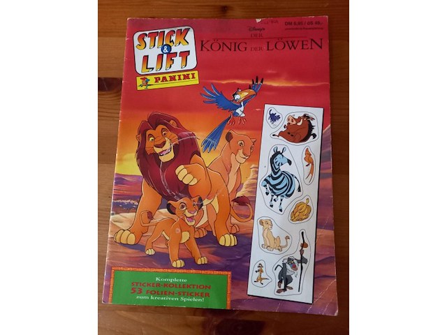 Panini Kralj Lavova (The Lion King)-Stick&;;Lift