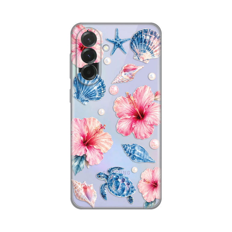 Zastitna ultra tanka (skin) maska / futrola PRINT - Samsung A376 Galaxy A37 5G Hibiscus Sea