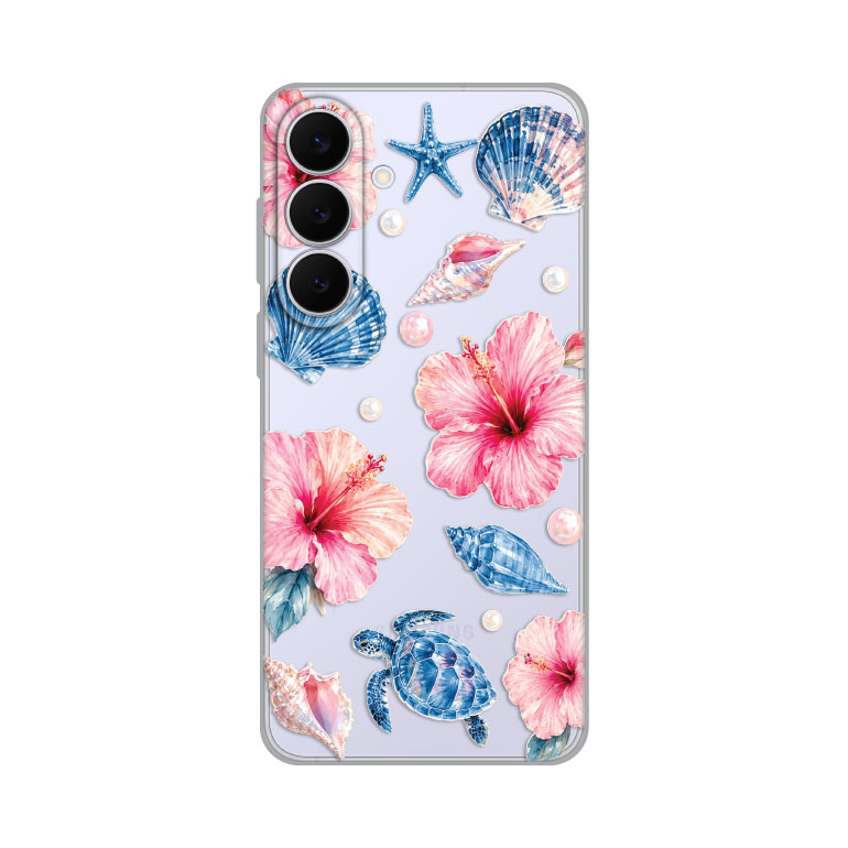 Zastitna ultra tanka (skin) maska / futrola PRINT - Samsung S731B Galaxy S25 Fe Hibiscus Sea