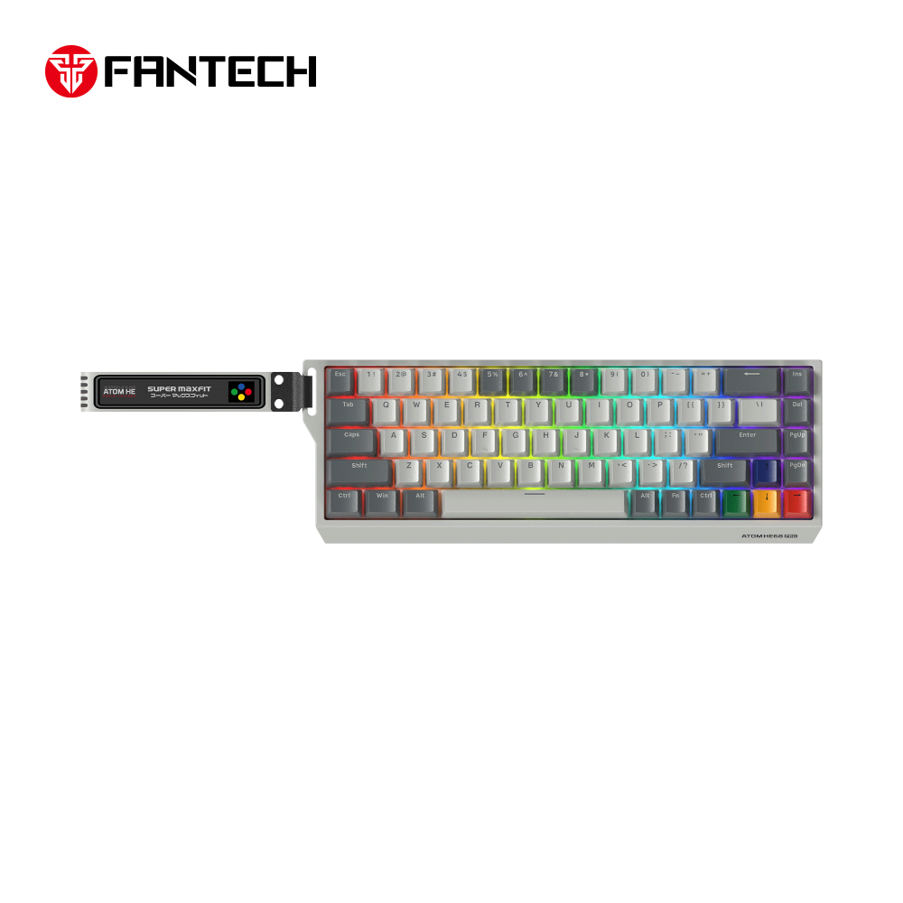 Tastatura Wired Magnetic Gaming Fantech MK922 Atom HE68 Pro Super Maxfit siva (emerald switch)