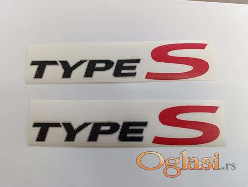 Type S R nalepnice za auto