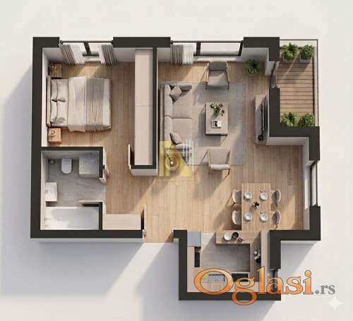 Dvosoban stan 46 m² na Telepu, Novi Sad