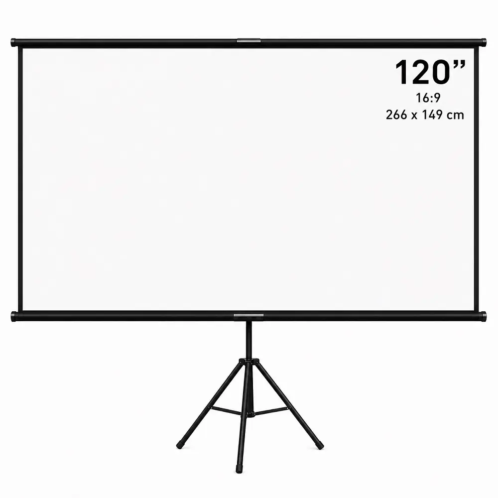 Kettz KT-PP120 Platno Za Projektor 120" Tripod
Kettz KT-PP120 Platno za projektor 120" Tripod (266 × 149 cm) – Prenosivo projekciono platno za kućni bioskop i prezentacije
