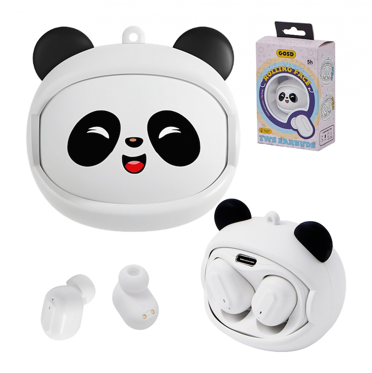 Bluetooth slusalice Panda bele