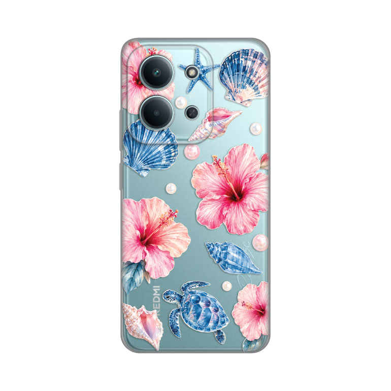 Zastitna ultra tanka (skin) maska / futrola PRINT - Xiaomi Redmi 15C 4G Hibiscus Sea