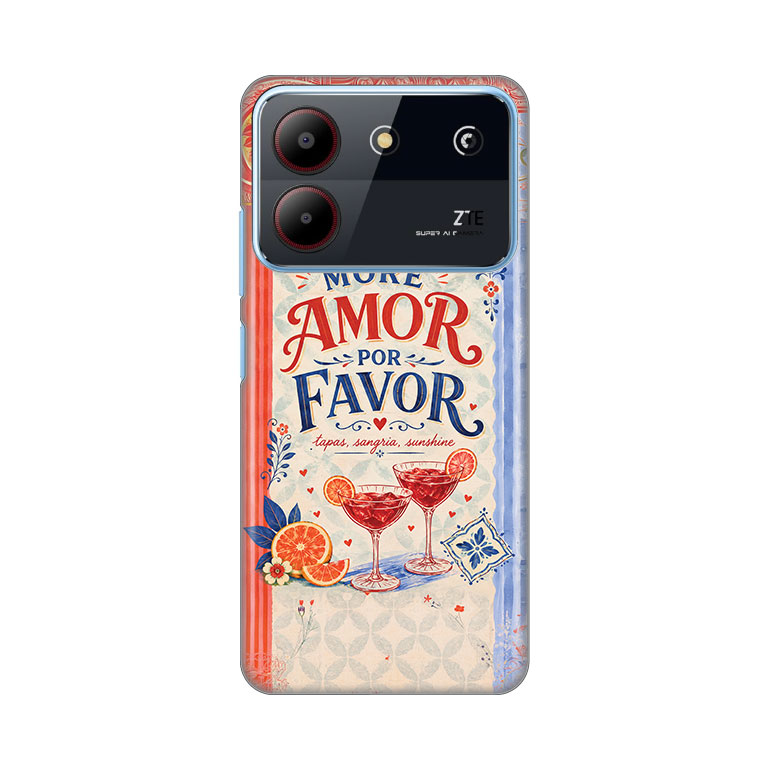Zastitna ultra tanka (skin) maska / futrola PRINT - ZTE Blade A54 Summer in Spain