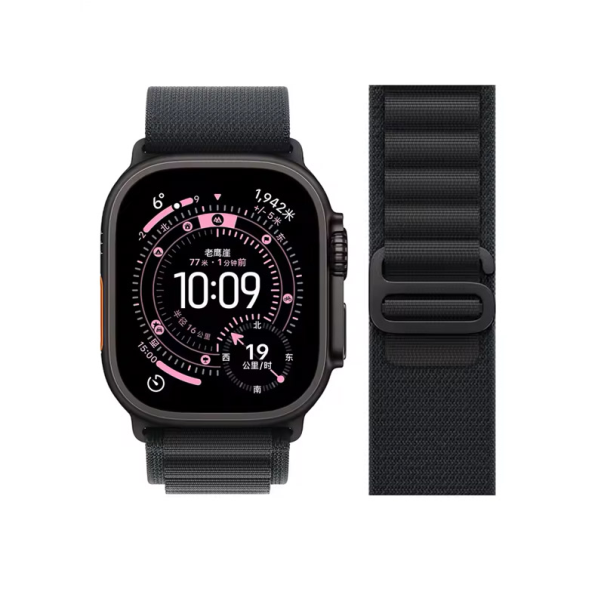 Narukvica za Apple Watch Ultra Strap Alpine Loop Titanium 42/ 44/ 45/ 49 mm L black