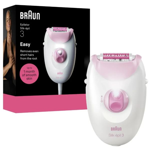 BRAUN Depilator SE3-000 pink box