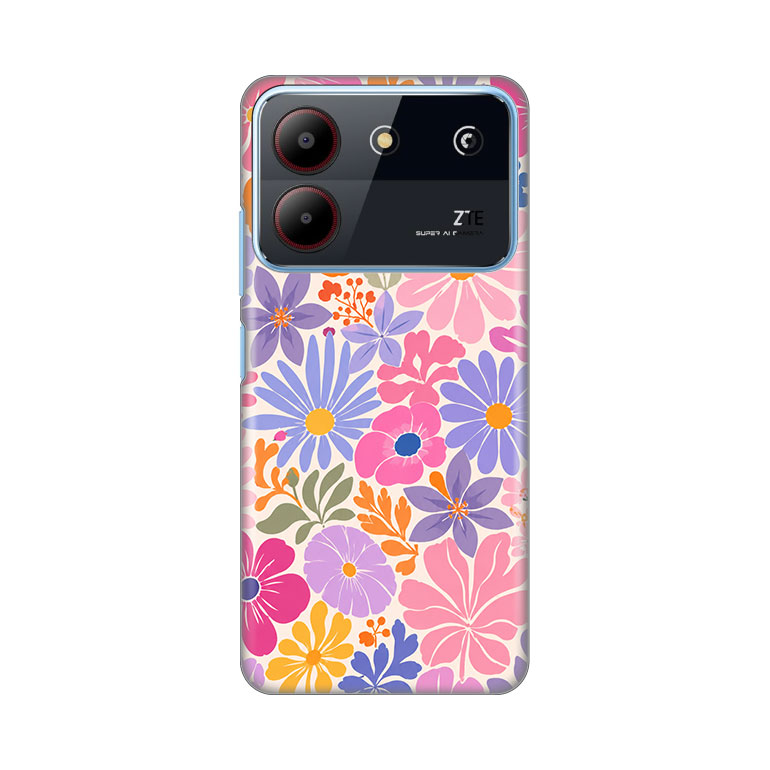 Maska Silikonska Print za ZTE Blade A54 Sunny Petals